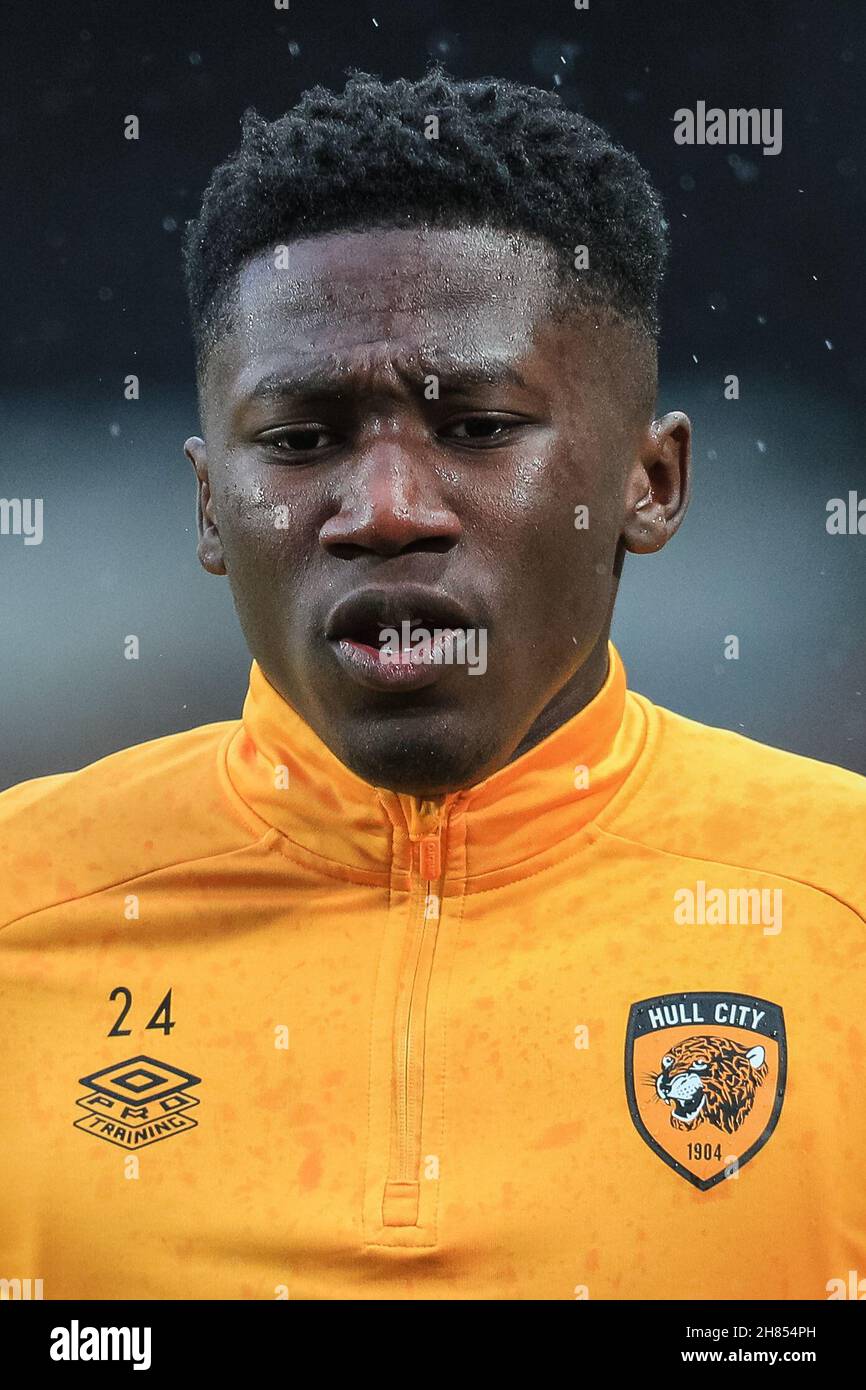 Di'Shon Bernard #24 of Hull City during the pre match warm up Stock ...