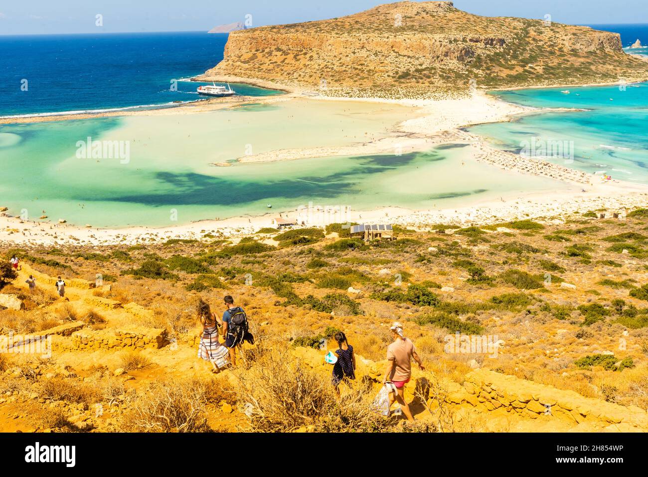 amazing view of Balos bay, Gramvousa Crete, Greece Stock Photo - Alamy