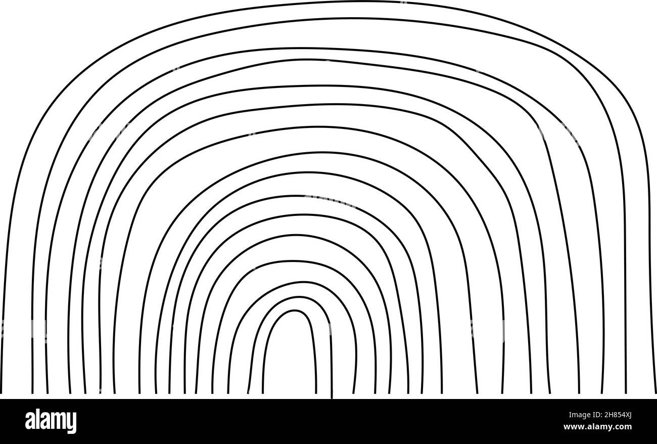 Rainbows in the boho style. Arc line Doodles Arc clipart Stock Vector ...