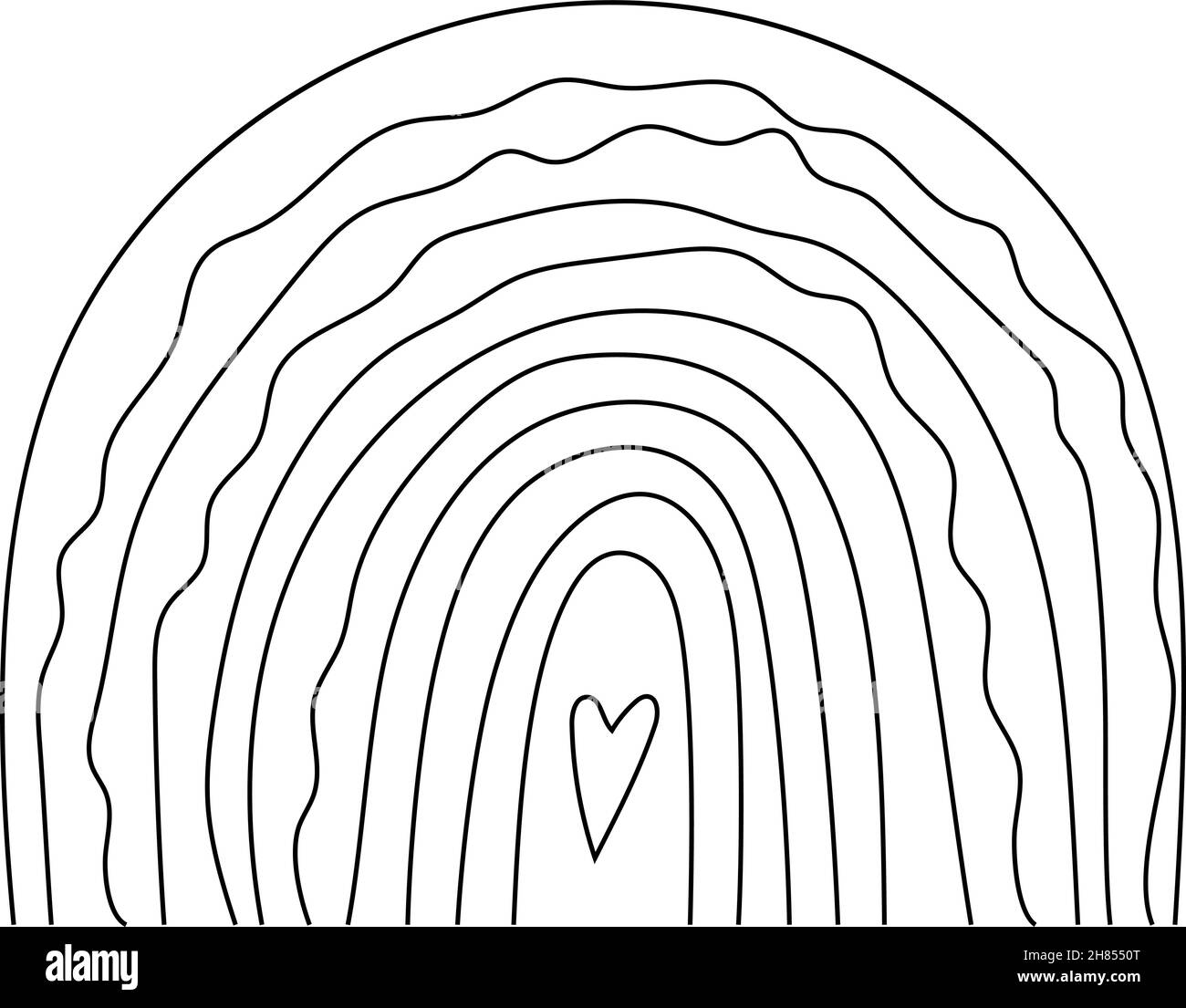 Rainbows in the boho style. Arc line Doodles Arc clipart Stock Vector ...