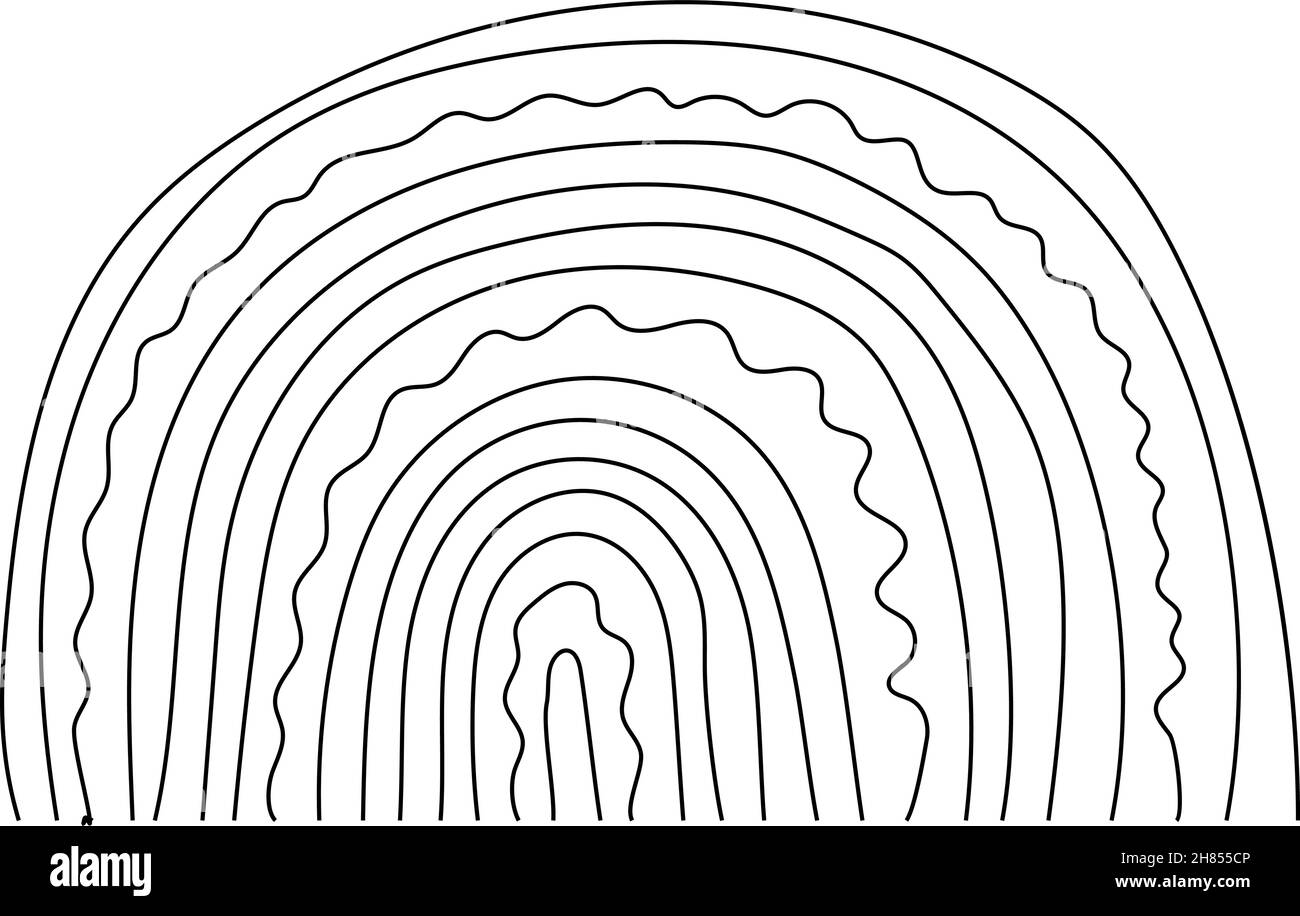 Rainbows in the boho style. Arc line Doodles Arc clipart Stock Vector ...