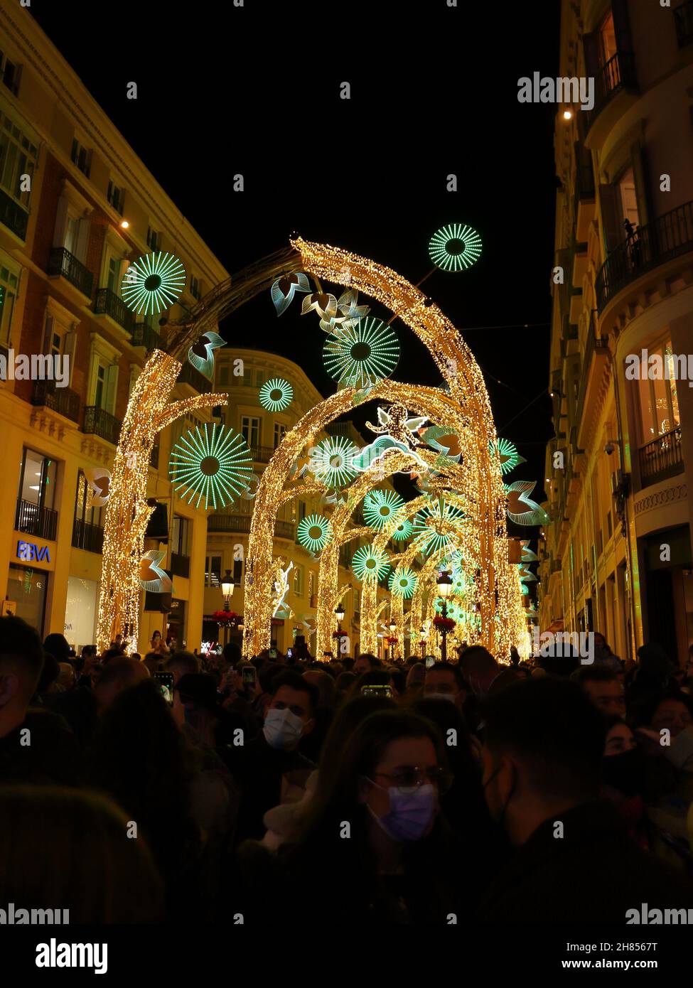 Malaga, Spain. 26th Nov,2021. Inauguration of the Christmas lights ...