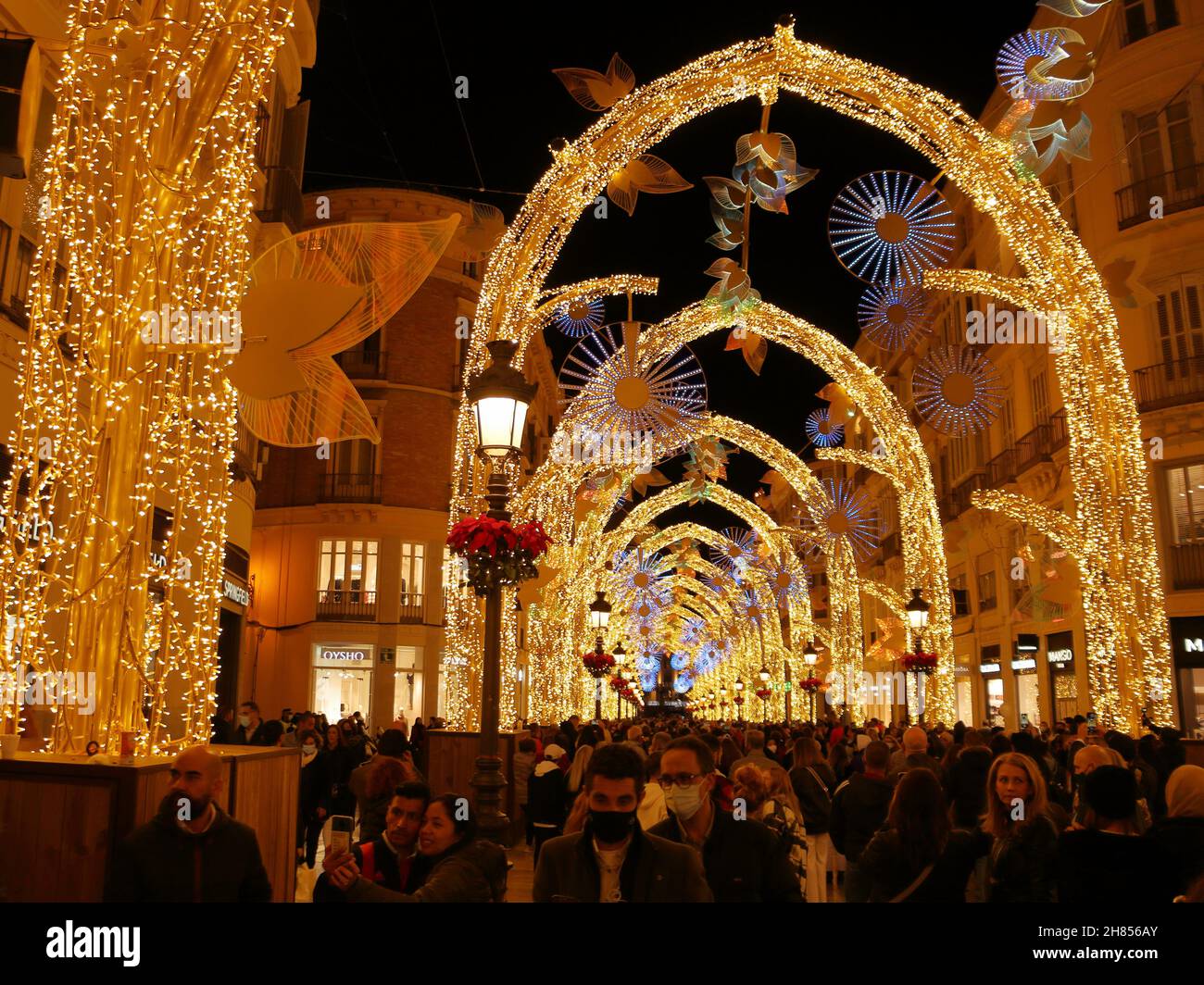 Malaga, Spain. 26th Nov,2021. Inauguration of the Christmas lights ...