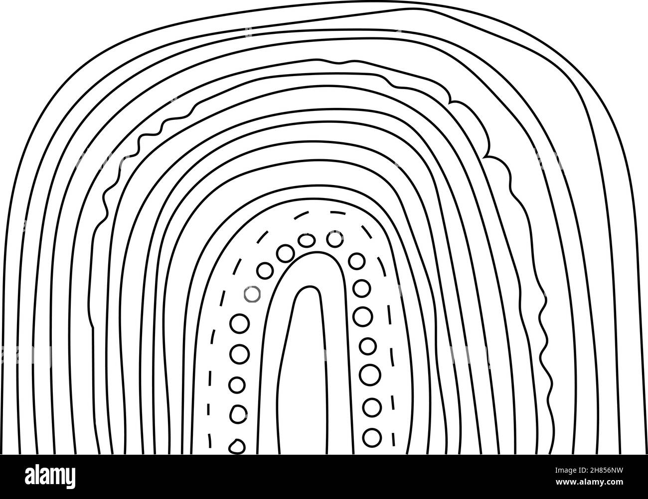 Rainbows in the boho style. Arc line Doodles Arc clipart Stock Vector ...