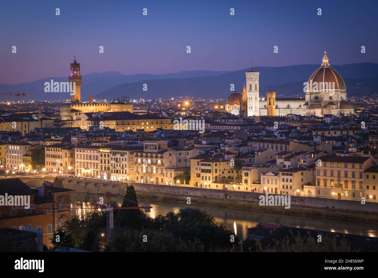 City of Florence seen from the viewpoint of Piazzale Michelangelo ...