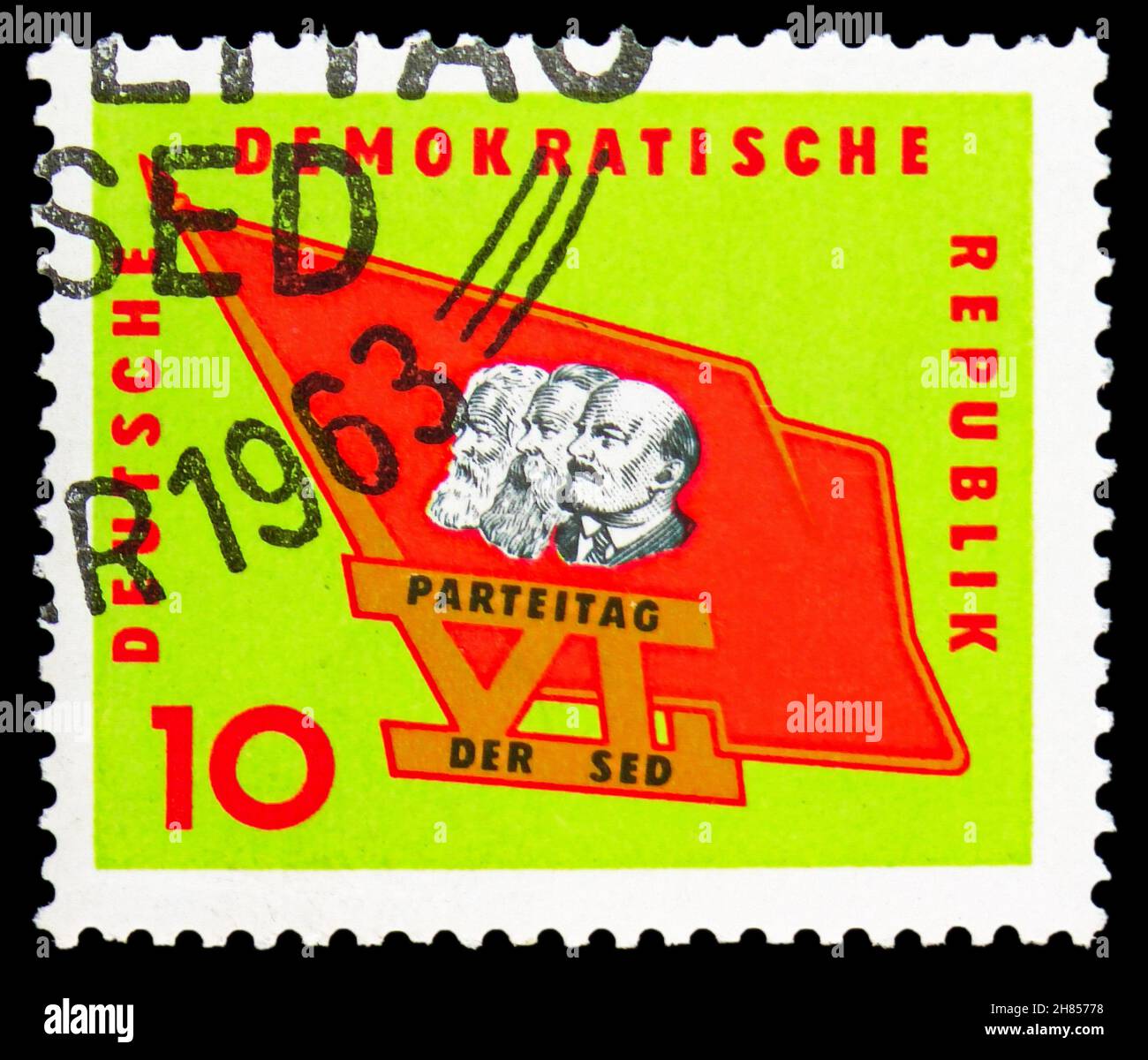 MOSCOW, RUSSIA - OCTOBER 24, 2021: Postage stamp printed in Germany ...