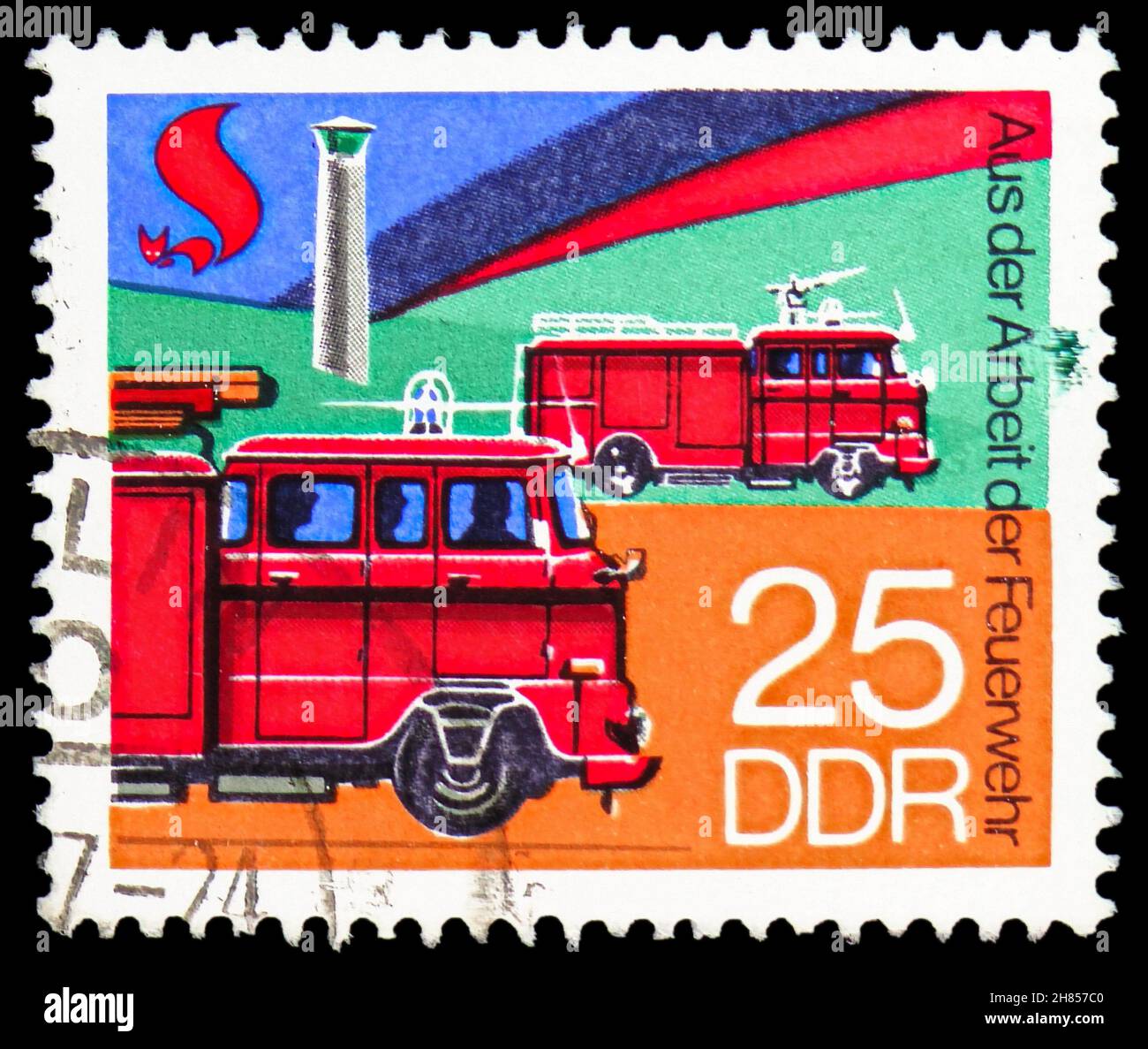 MOSCOW, RUSSIA - OCTOBER 24, 2021: Postage stamp printed in Germany ...