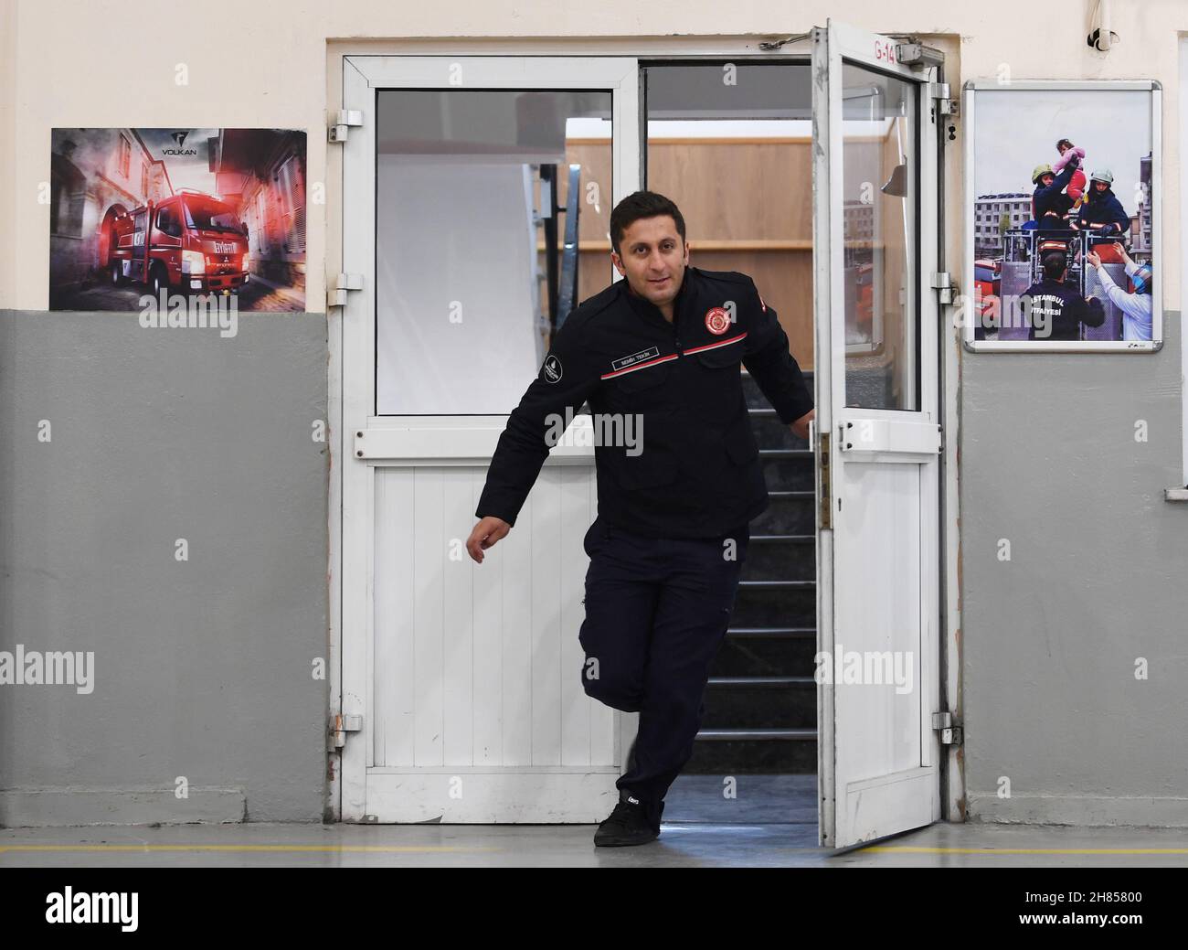 Istanbul, Turkey. 22nd Nov, 2021. A firefighter is seen in Istanbul ...