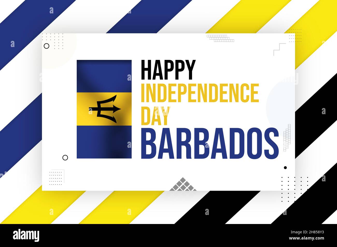 Happy Independence Day to Barbados Background in Abstract Style with ...