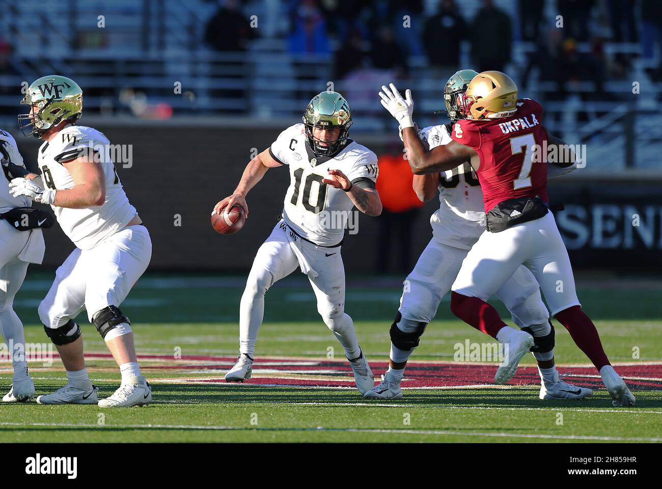 Alumni Stadium. 27th Nov, 2021. MA, USA; Wake Forest Demon Deacons ...