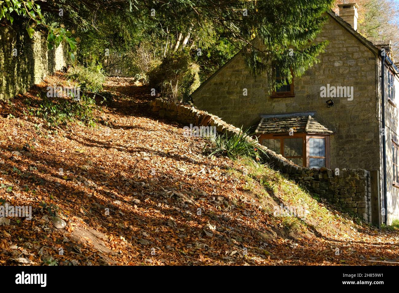 Autumn views around Cotswold Village of Sheepscombe, gloucestershire ...