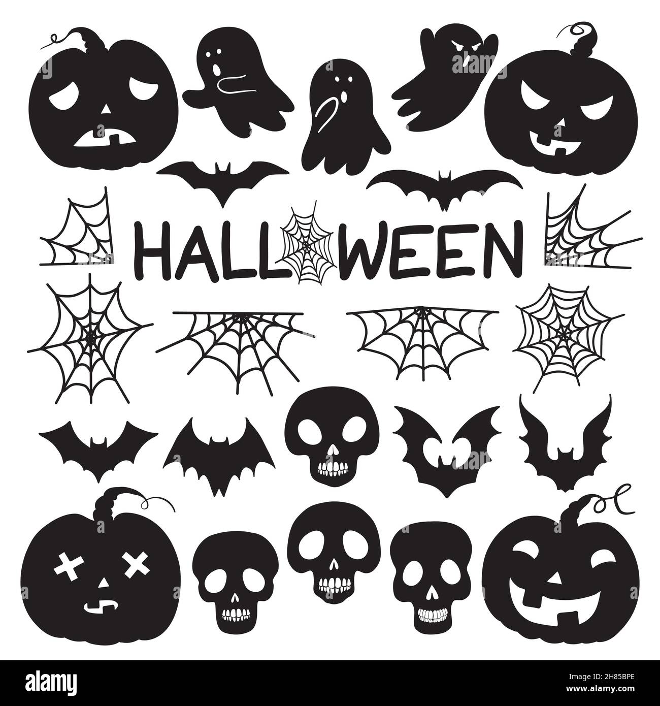 Kids party design elements Black and White Stock Photos & Images - Alamy