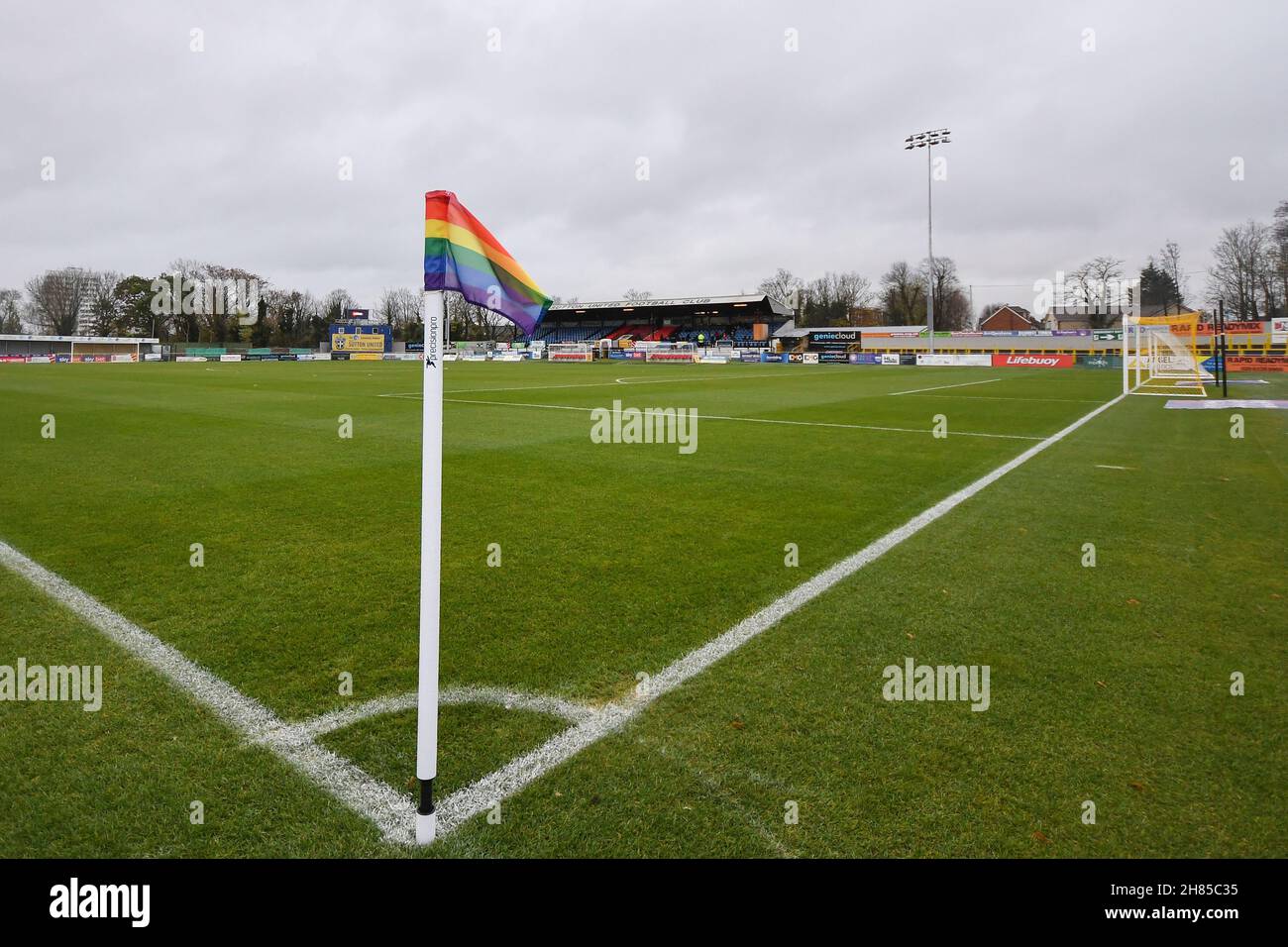 Football rainbow corner flag hi-res stock photography and images - Alamy