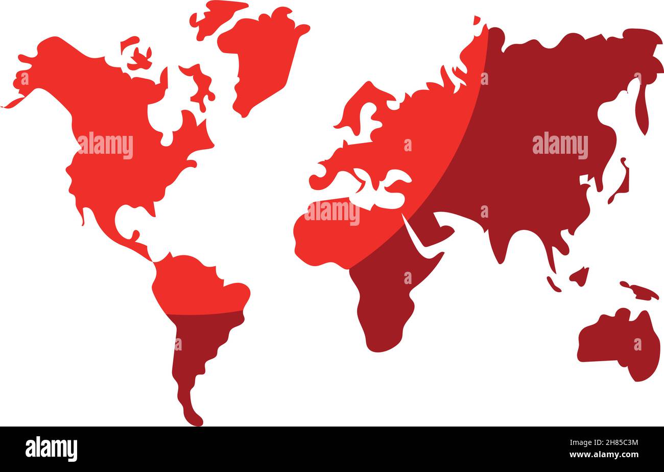 red map world Stock Vector Image & Art - Alamy