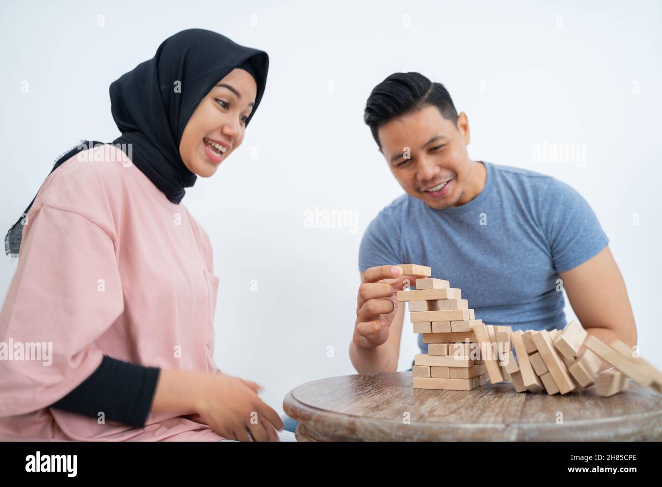Hand built construction build blocks hi-res stock photography and ...