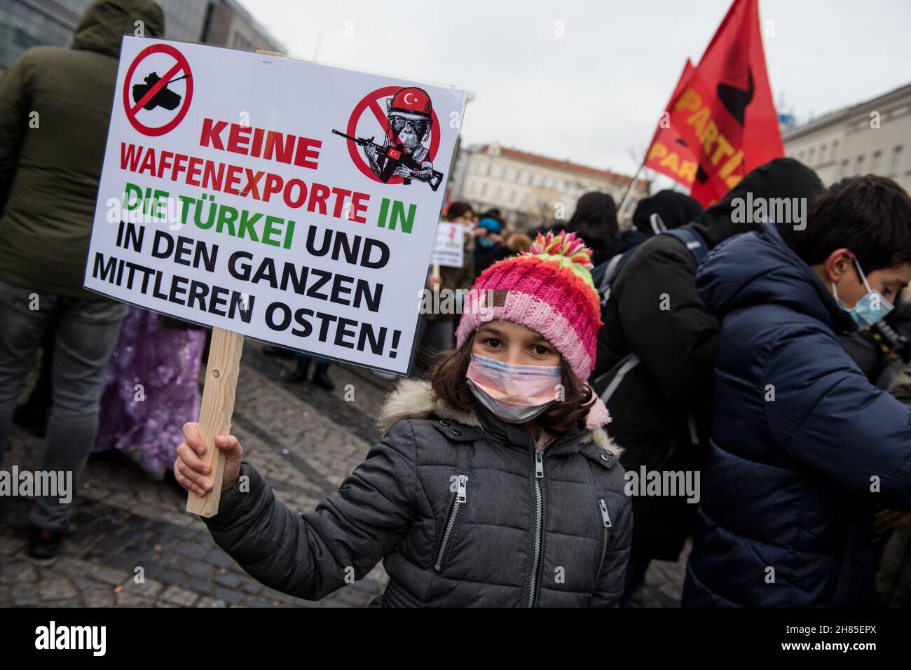 Protest against the ban of the Kurdistan Workers party PKK in Berlin ...