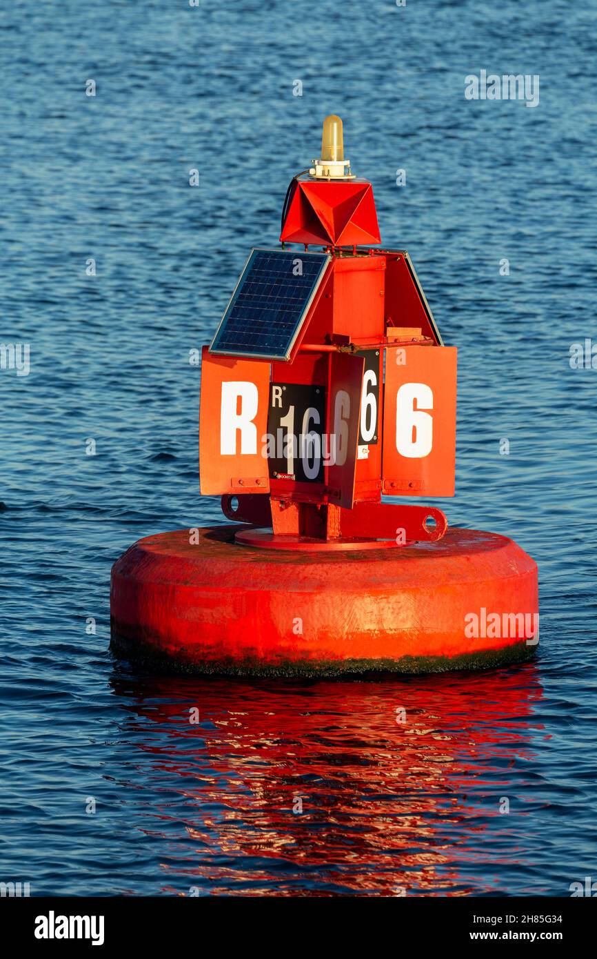 River Lee channel marker, Cork City, County Cork, Ireland Stock Photo ...