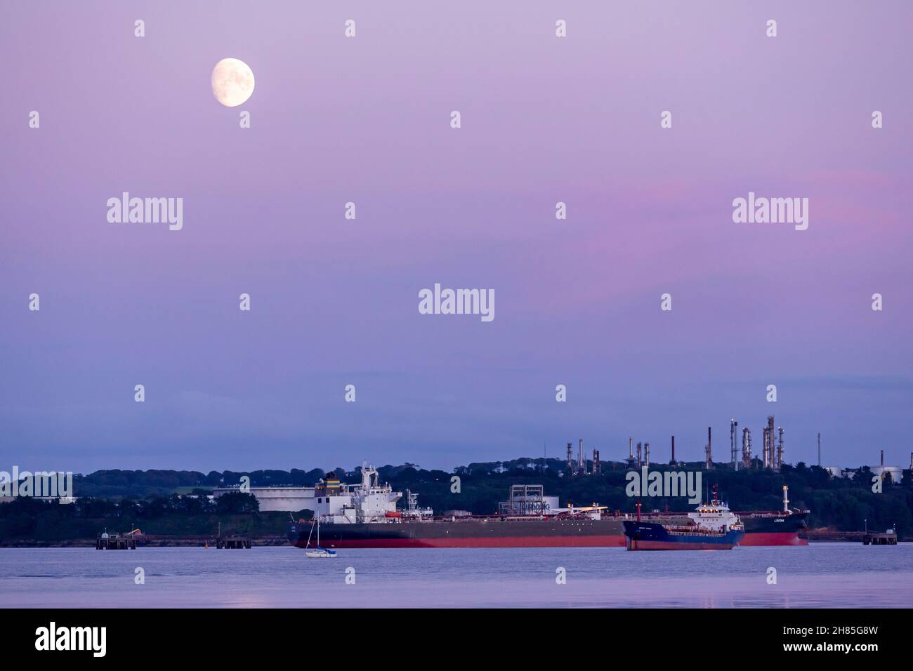 Whitegate Oil Terminal, Cork Harbour, County Cork, Ireland Stock Photo ...