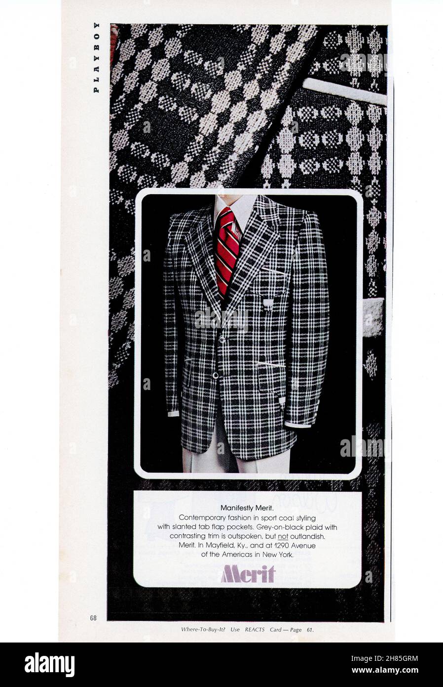 September 1973 "Playboy" magazine advertising, USA Stock Photo - Alamy