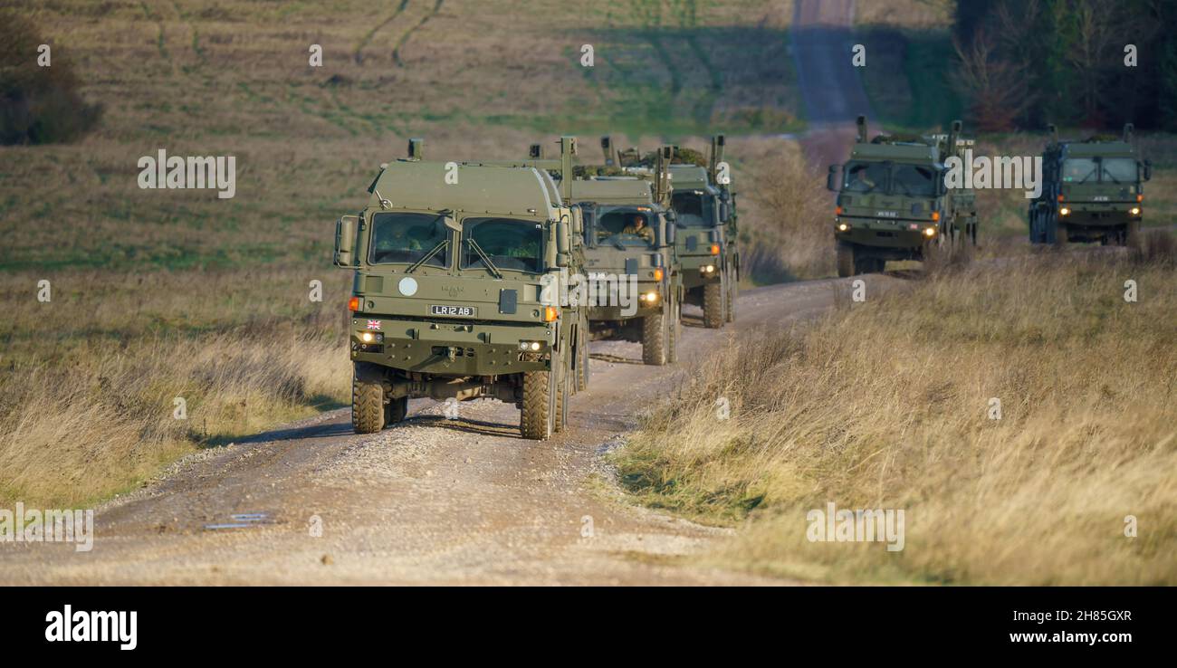 Convoy of British army MAN SV HX77 8x8 EPLS Heavy Utility Trucks in ... Convoy of British army MAN SV HX77 8x8 EPLS Heavy Utility Trucks in ...