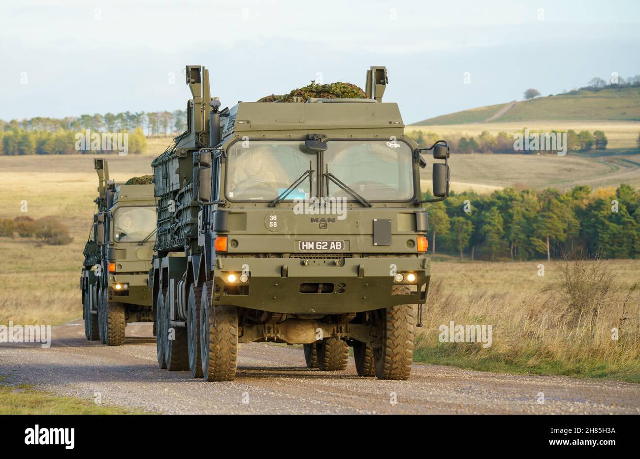 Convoy of British army MAN SV HX77 8x8 EPLS Heavy Utility Trucks in ... Convoy of British army MAN SV HX77 8x8 EPLS Heavy Utility Trucks in ...