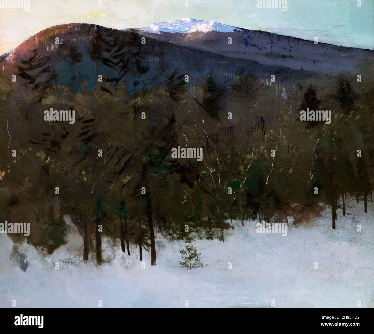 Mount Monadnock (1918) painting in high resolution by Abbott Handerson ...