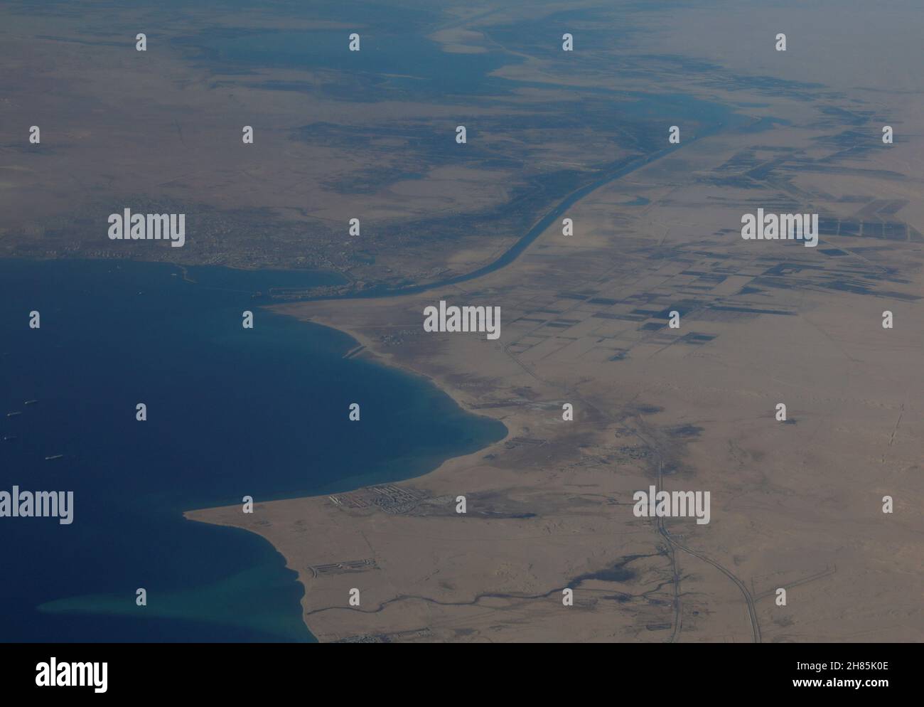 Suez canal egypt aerial hi-res stock photography and images - Alamy
