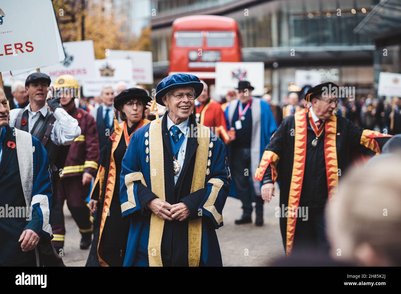 London, UK - 2021.11.13: Modern livery companies at Lord Mayors of ...