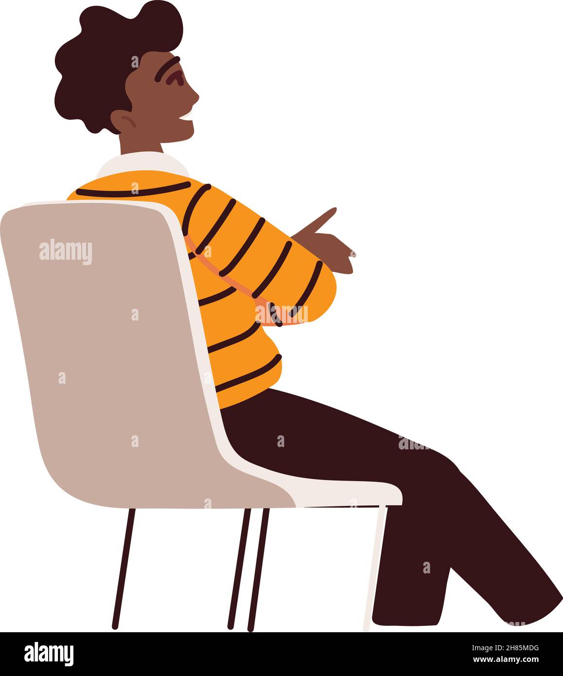 guy on chair Stock Vector Image & Art - Alamy