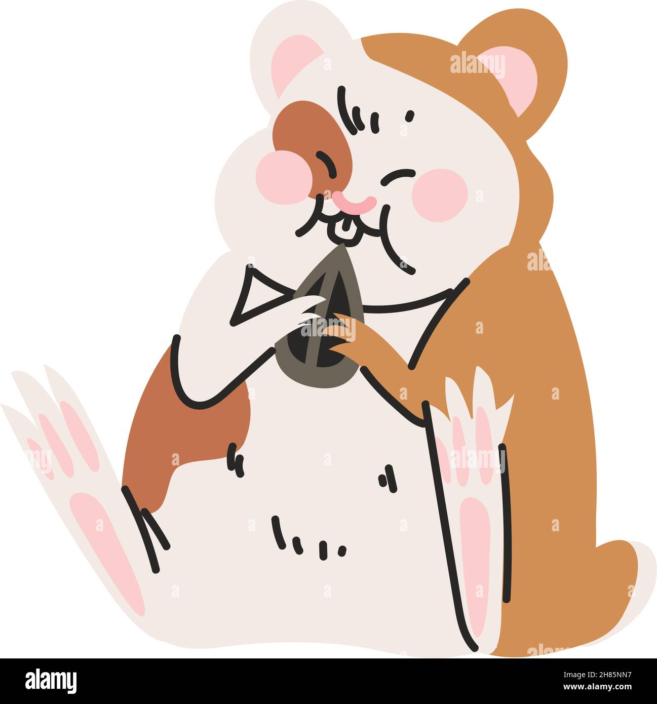 pet hamster eating Stock Vector Image & Art - Alamy