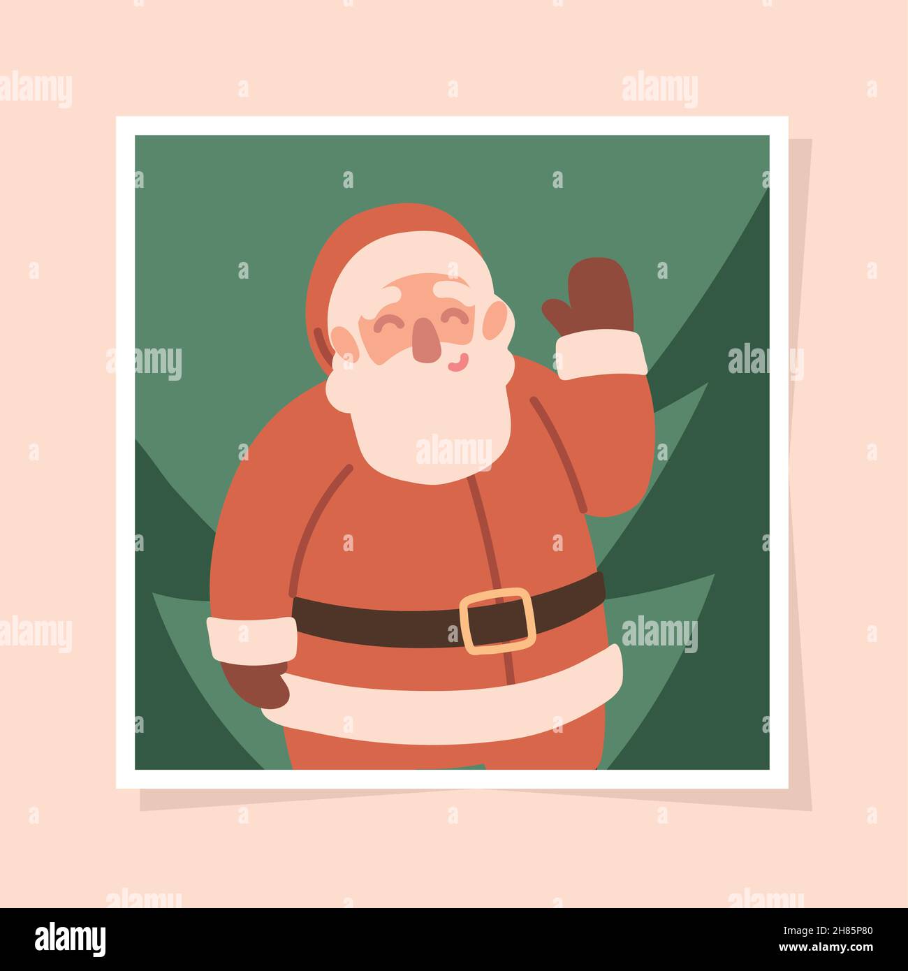 Santa Claus waving hand Stock Vector Image & Art - Alamy