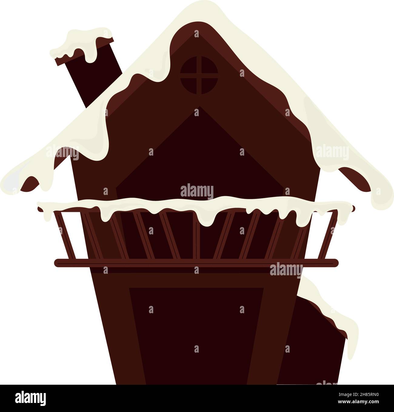 Snow covered mountain house Stock Vector Images - Alamy