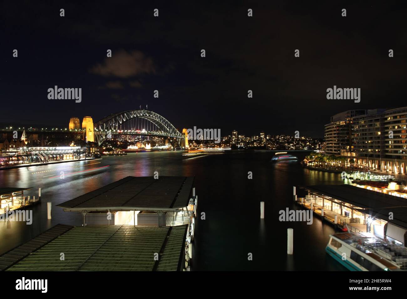 View across Circular Quay to the Sydney Harbour Bridge. One of Sydney's ...