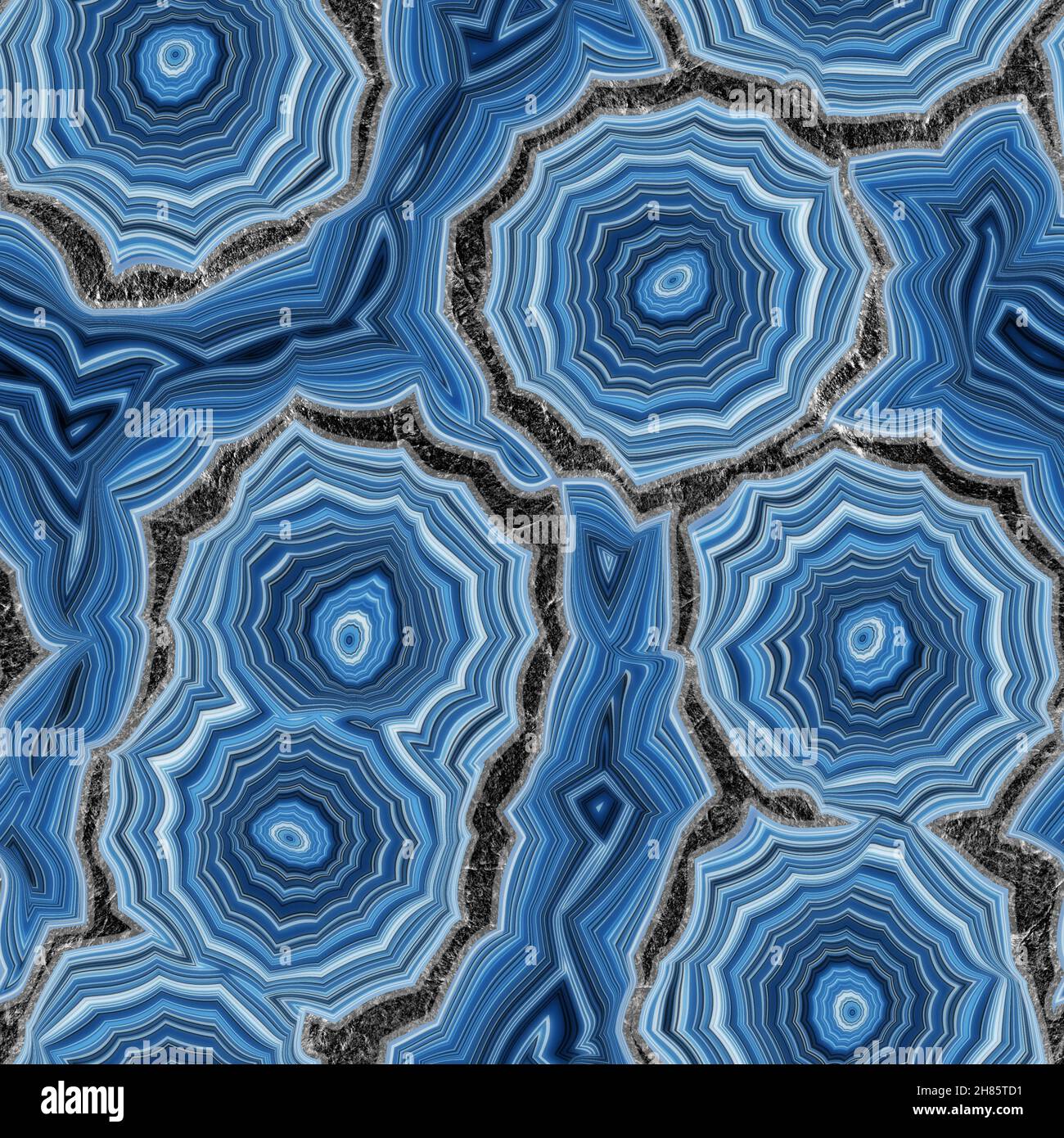 Seamless banded agate geode marble rock with gray stone edge surface ...