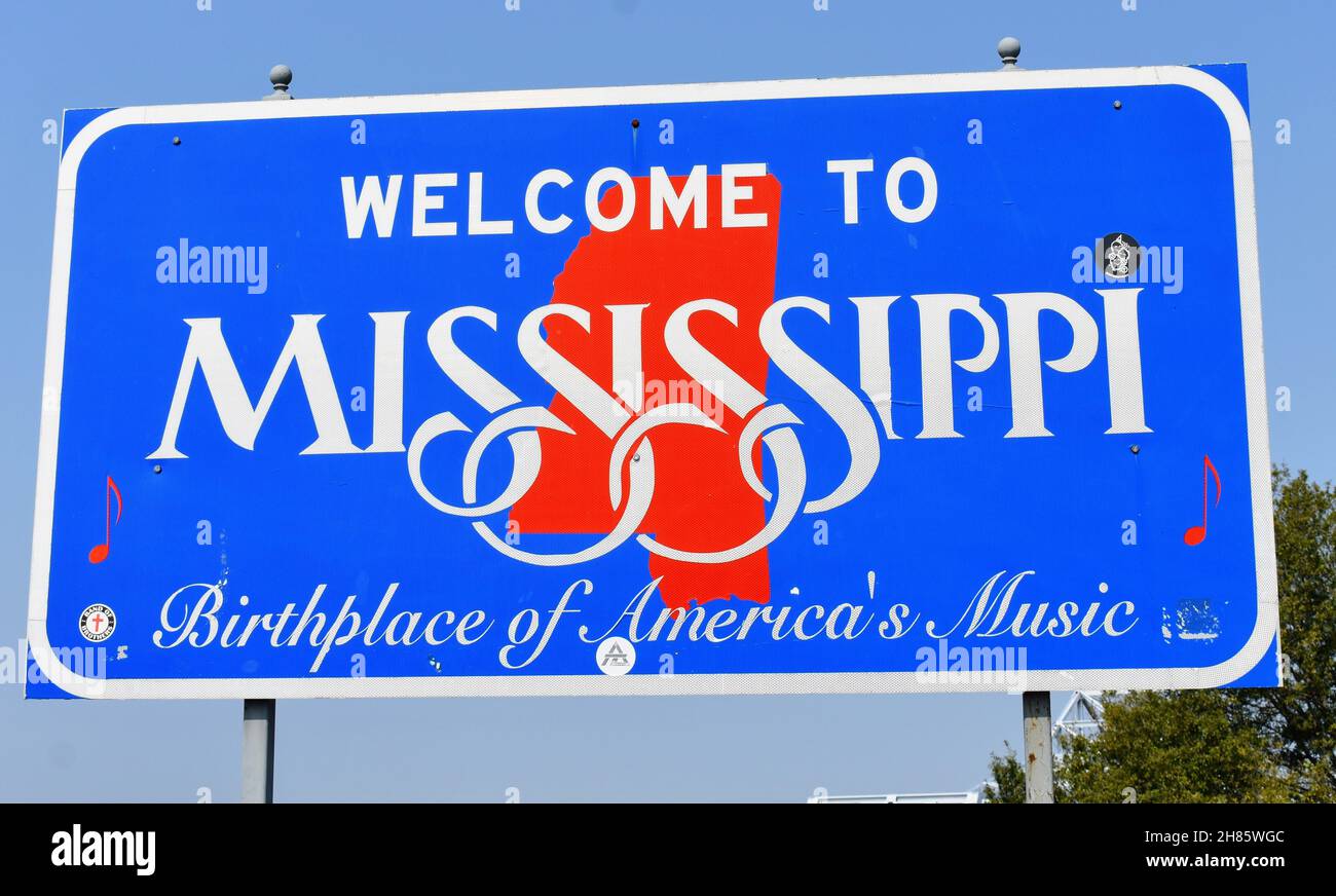 Mississippi State Line Stock Photo - Alamy
