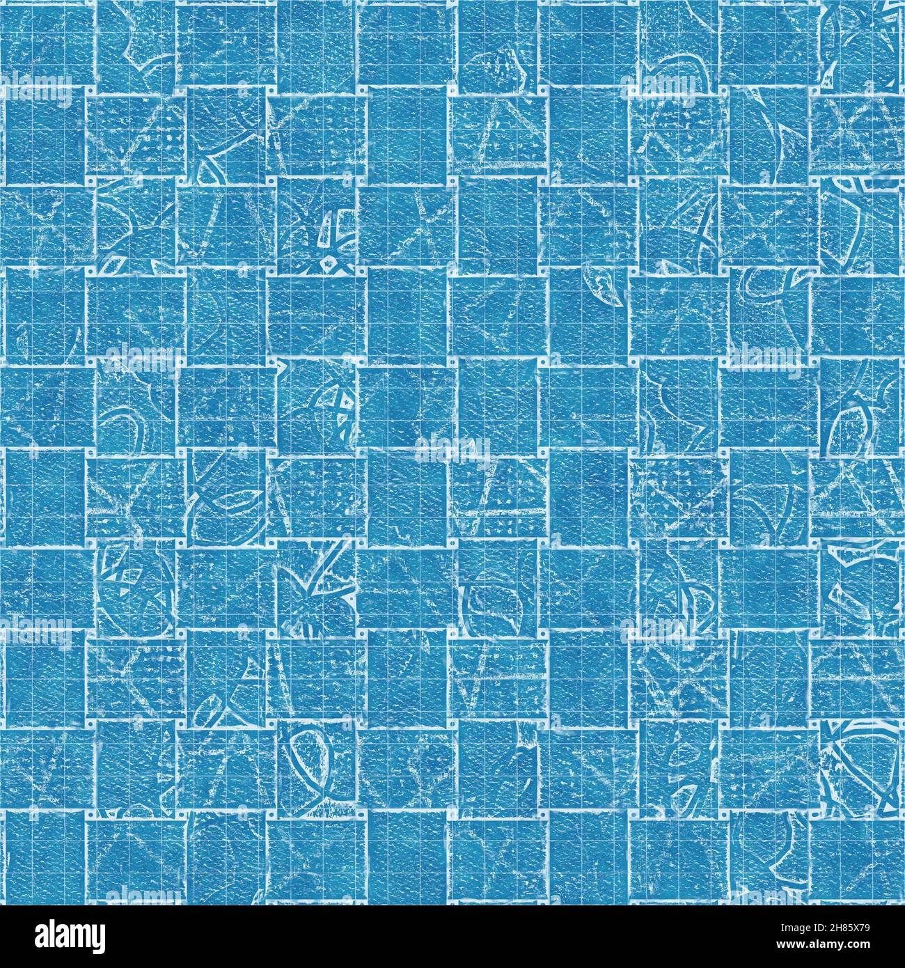 Seamless bright blue blueprint pattern for textile and print Stock ...