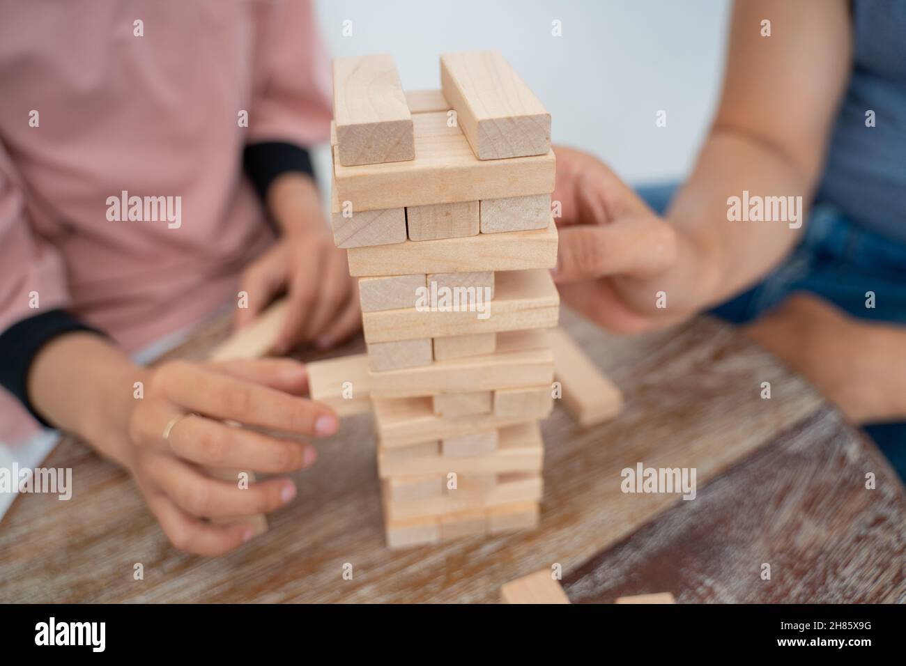 Hand built construction build blocks hi-res stock photography and ...