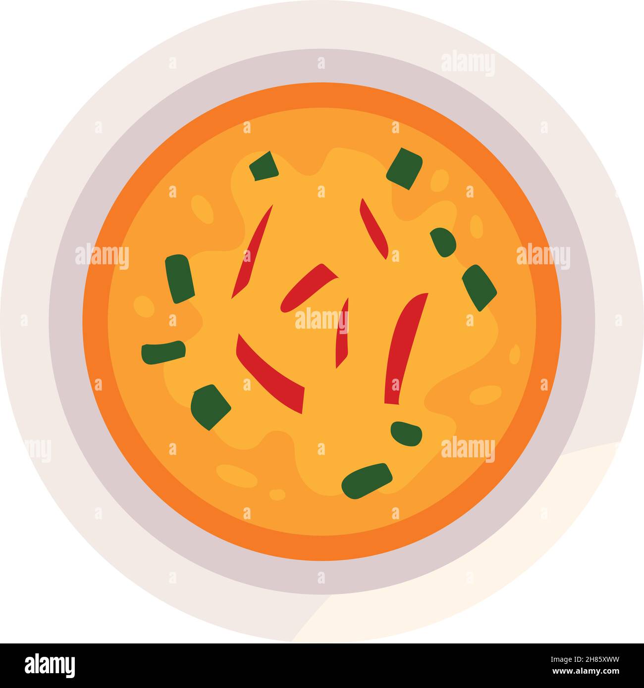 soup top view Stock Vector Image & Art - Alamy