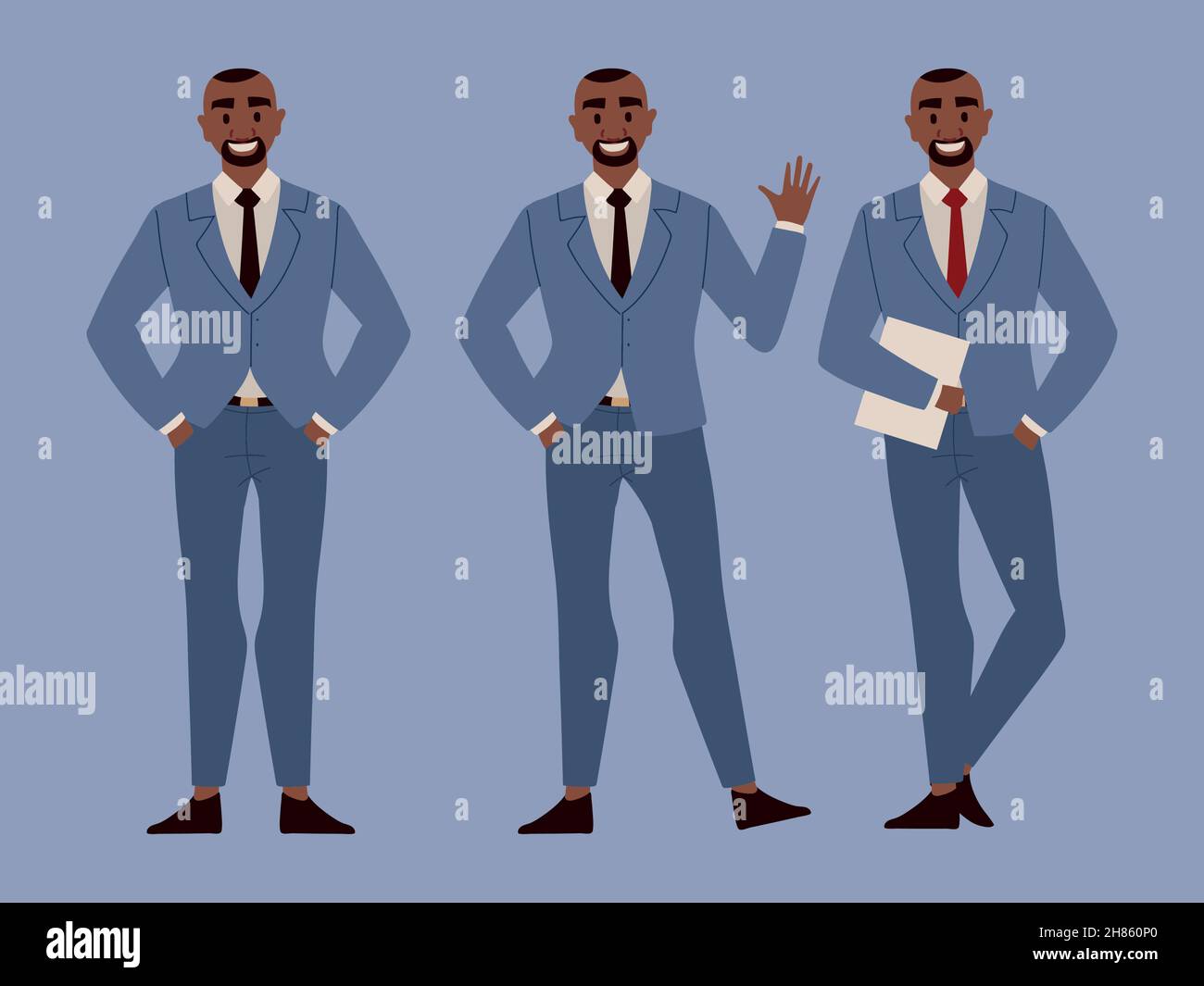 set of african american businessman Stock Vector Image & Art - Alamy