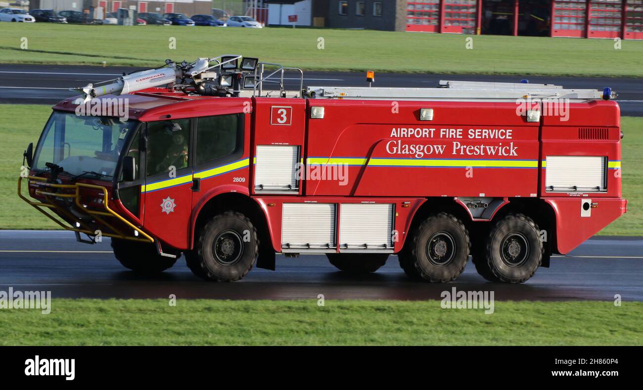 Glasgow airport fire engine hi-res stock photography and images - Alamy