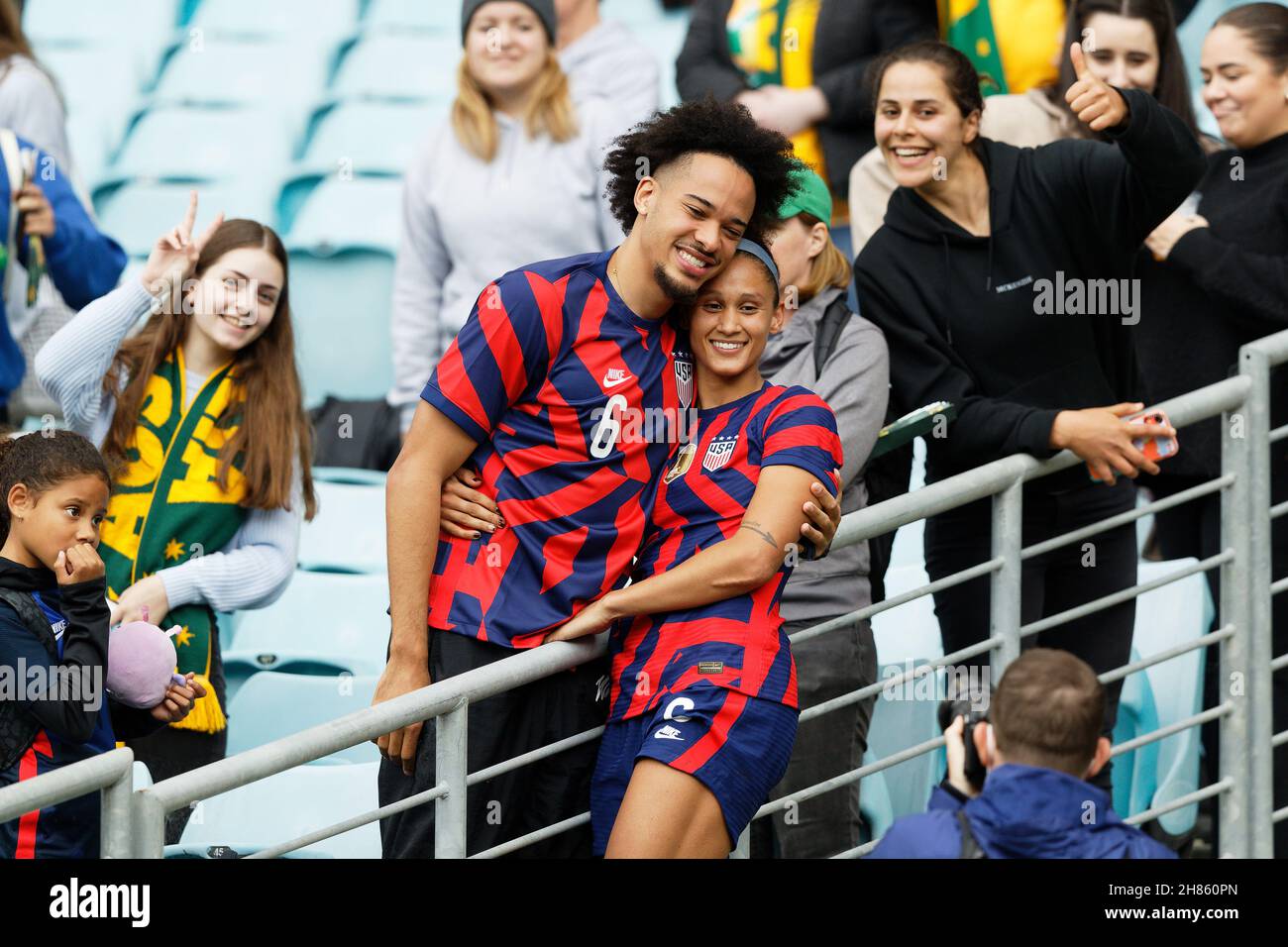 Lynn Williams of the USA with her boyfriend Big Brother winner Marley ...