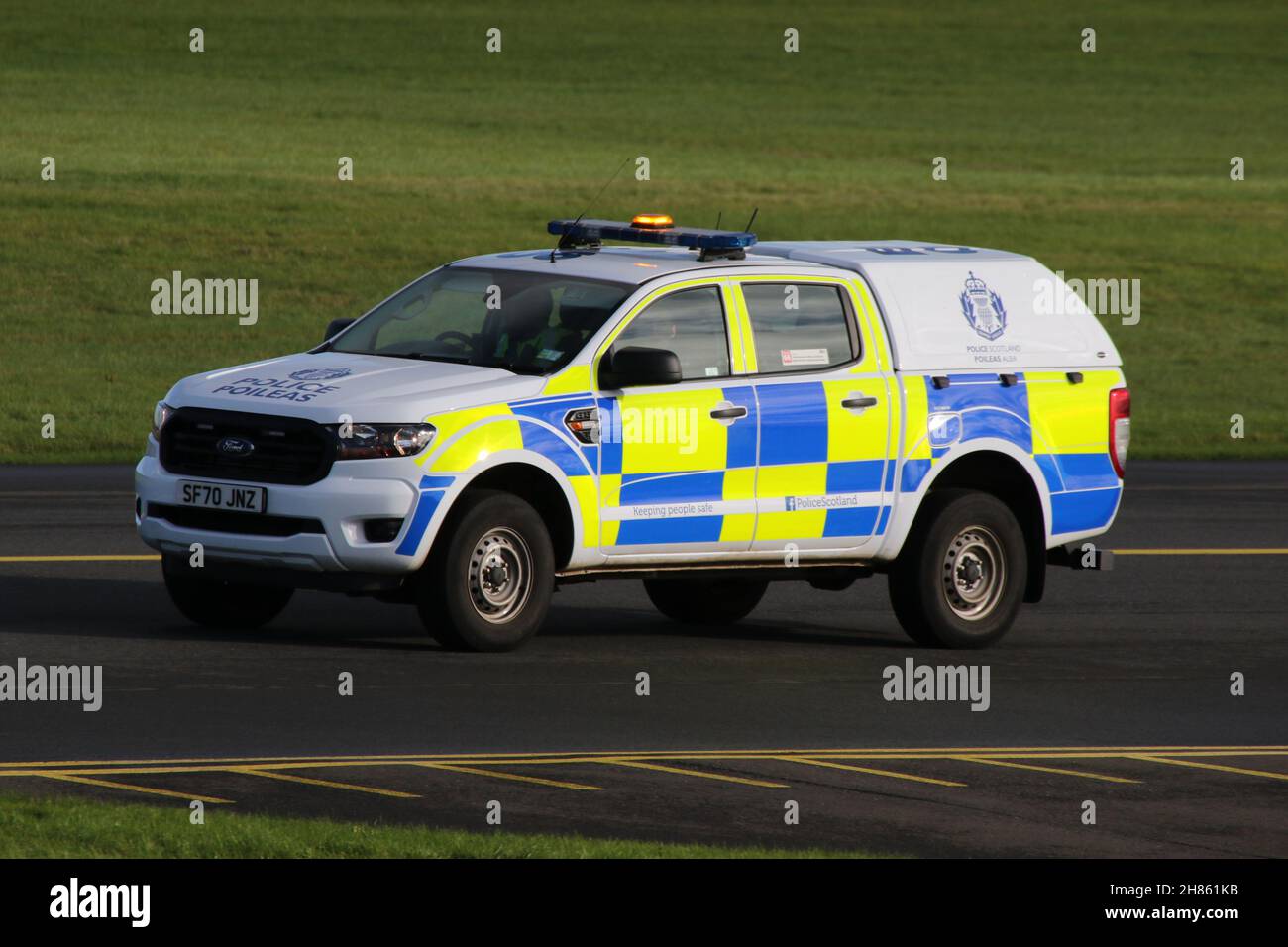 SF70 JNZ, a Ford Ranger operated by Police Scotland, patrolling ...