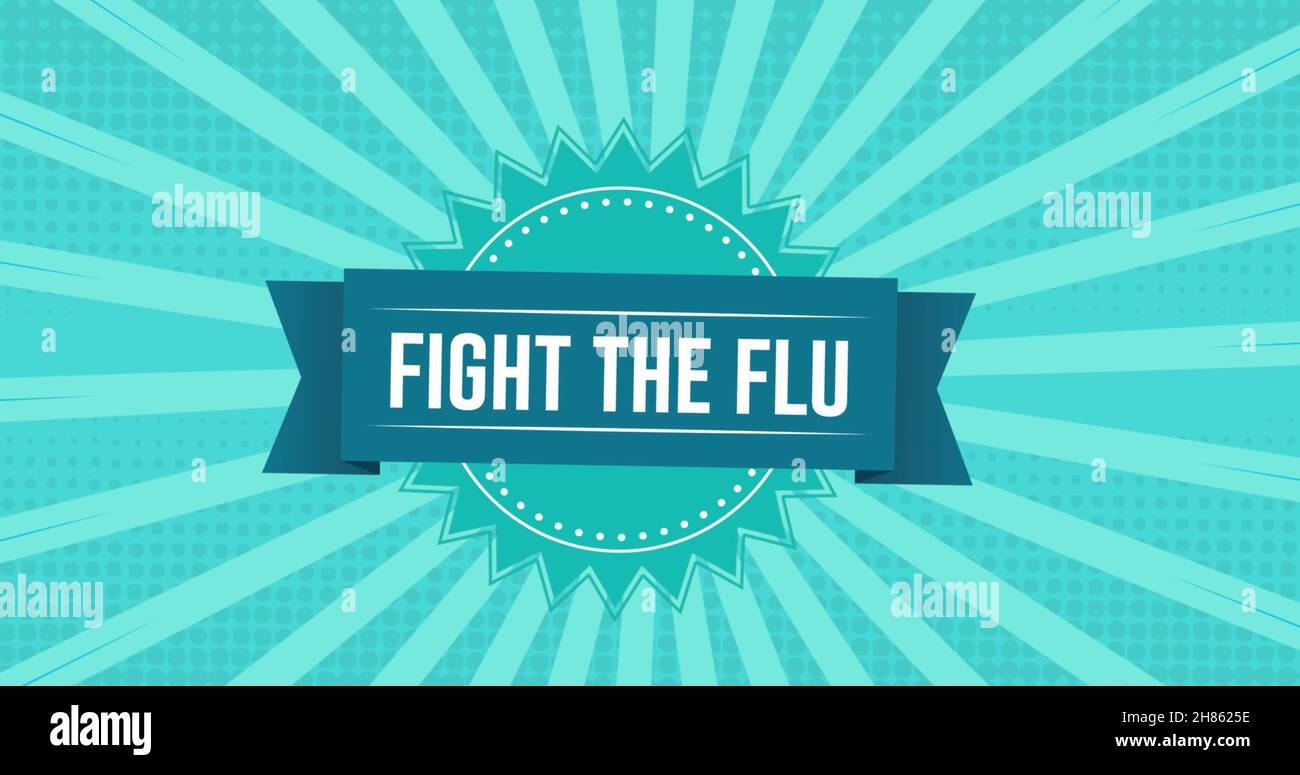 Image of fight the flu text over lines on green background Stock Photo ...