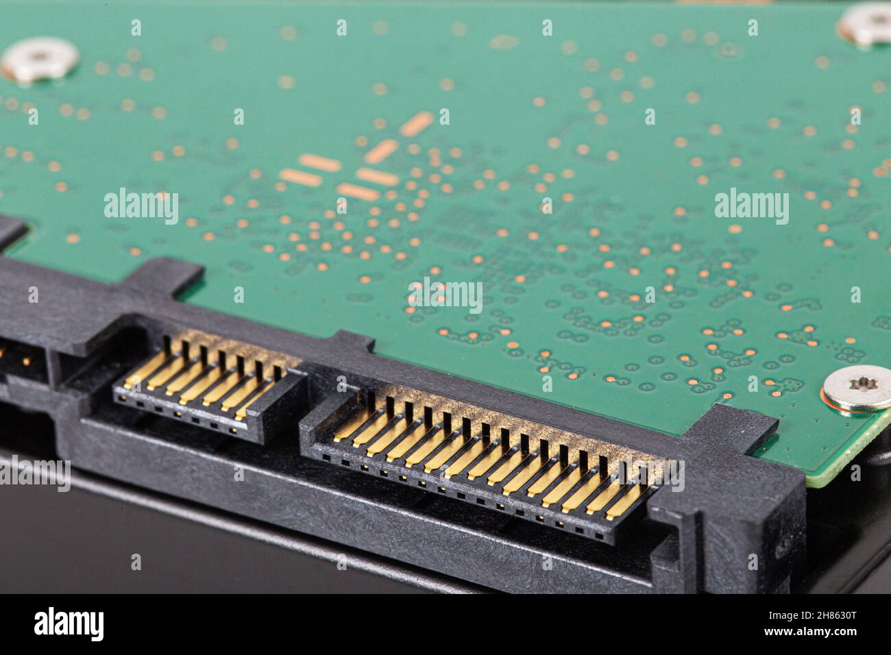 Bus interface connectors of the hard drive Stock Photo - Alamy