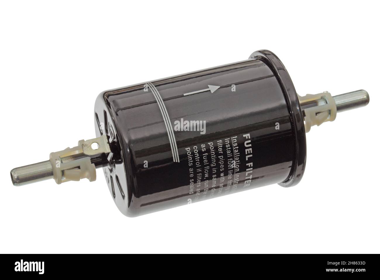 Car fuel filter, isolated on white background Stock Photo - Alamy