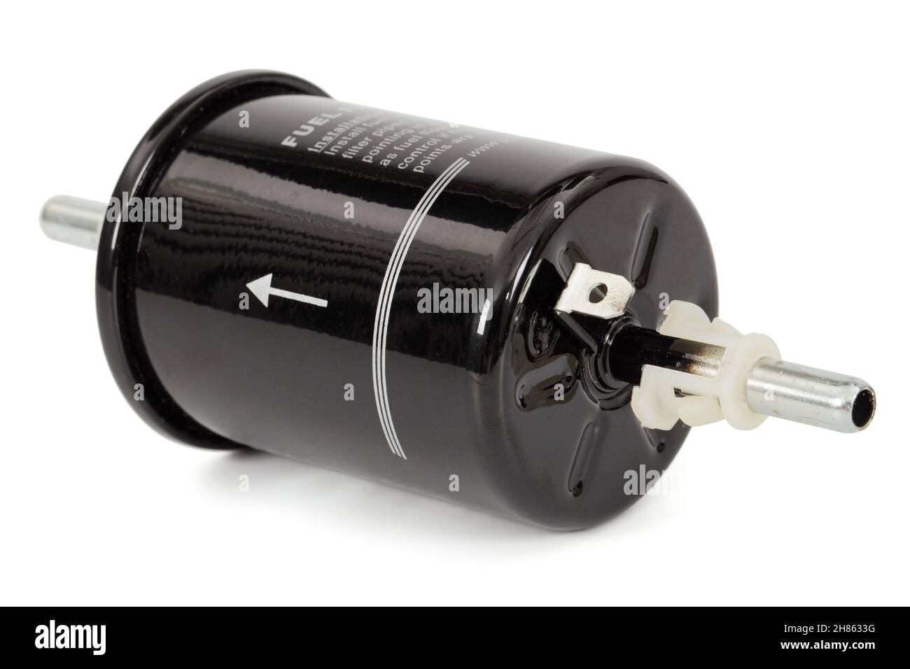 Car fuel filter, isolated on white background Stock Photo - Alamy
