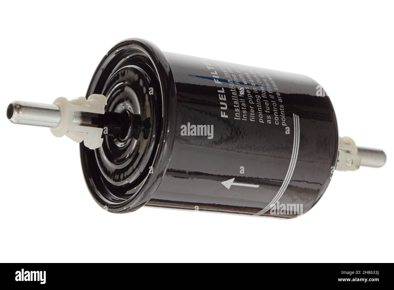 Car fuel filter, isolated on white background Stock Photo - Alamy