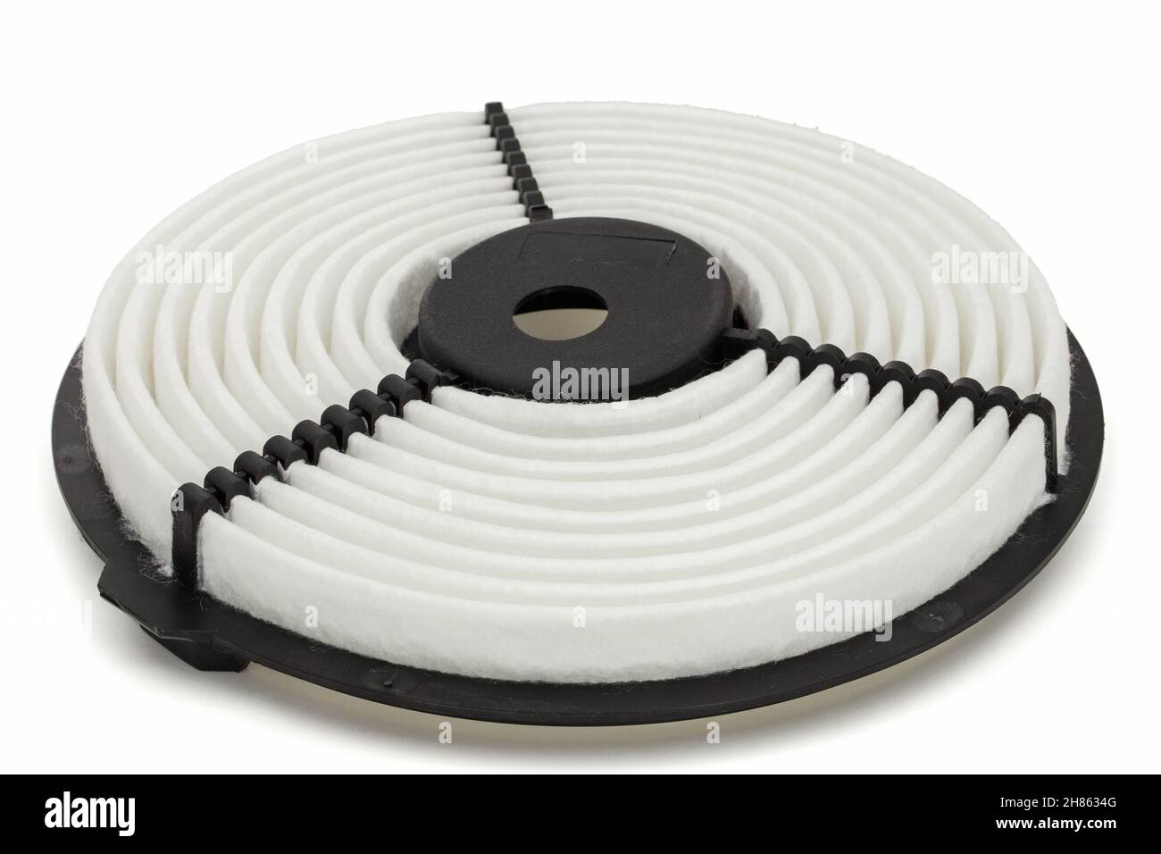 Car air filter, isolated on white background Stock Photo - Alamy