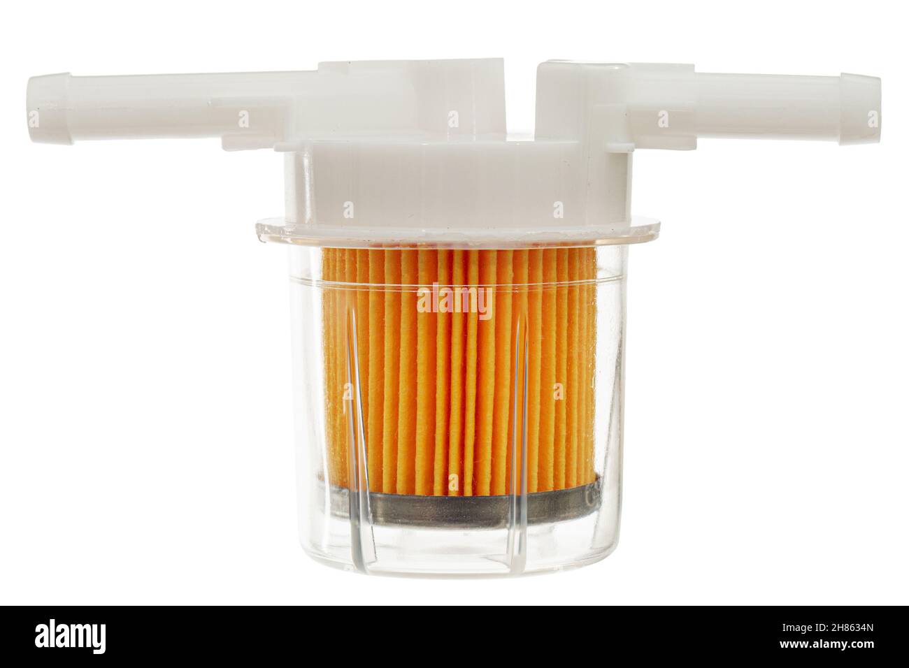 Car fuel filter, isolated on white background Stock Photo - Alamy