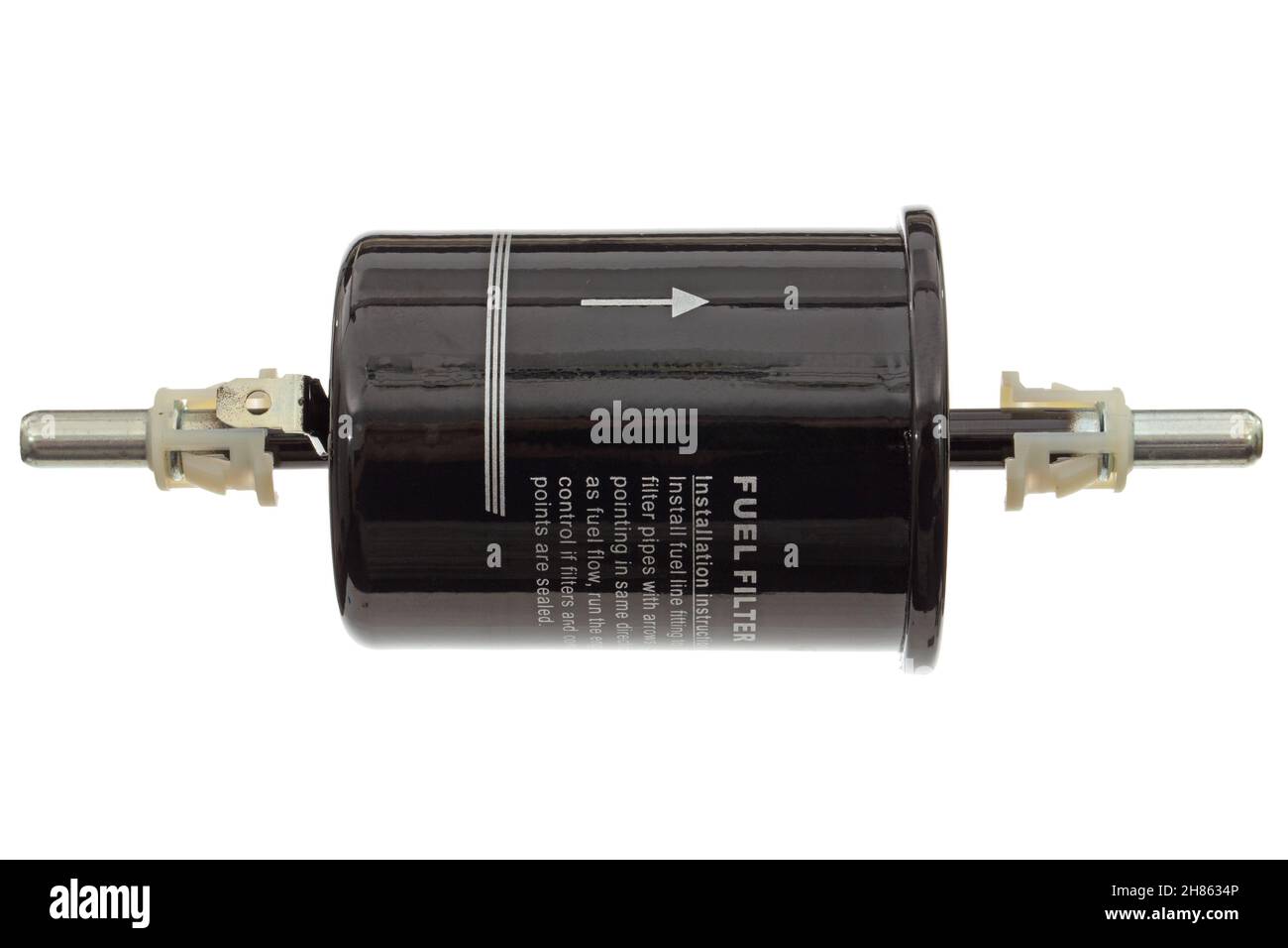 Car fuel filter, isolated on white background Stock Photo - Alamy